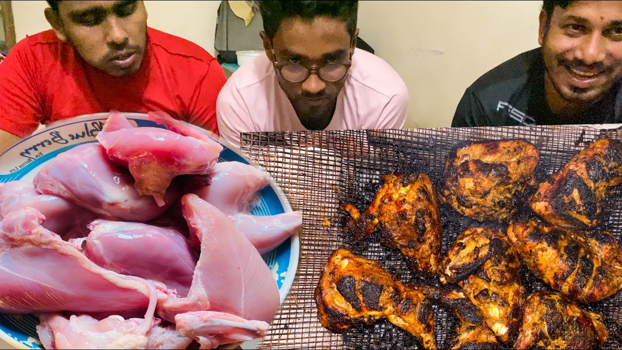 Chicken BBQ Eating Party - YouTube