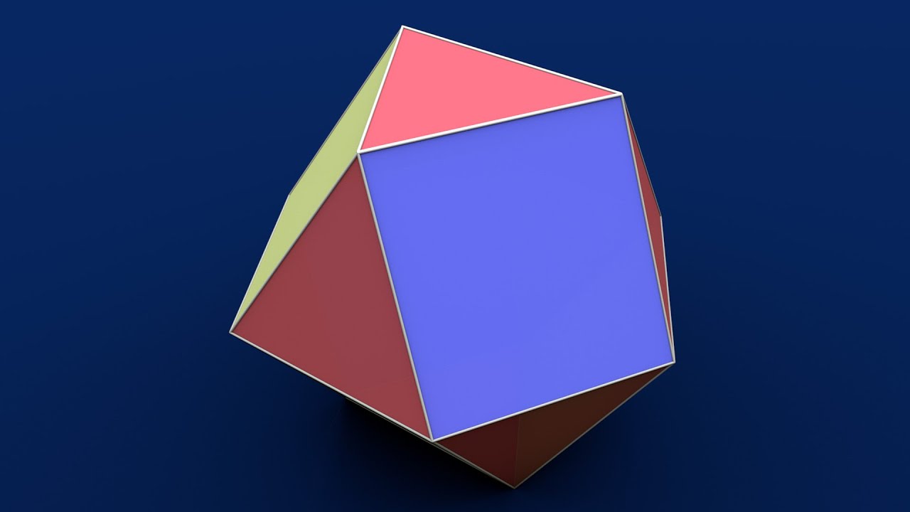 Solid Shapes And Their Nets: Cuboctahedron / Кубооктаедр / Кубооктаэдр ...