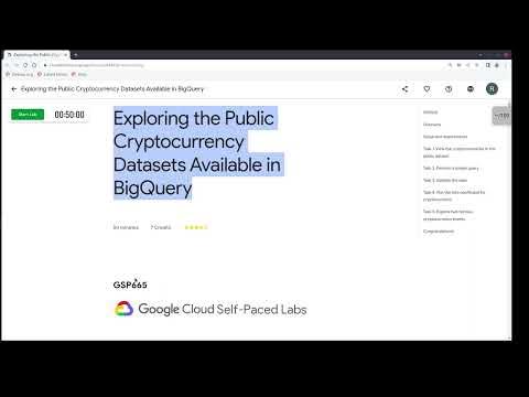 GSP665 Exploring the Public Cryptocurrency Datasets Available in BigQuery - YouTube