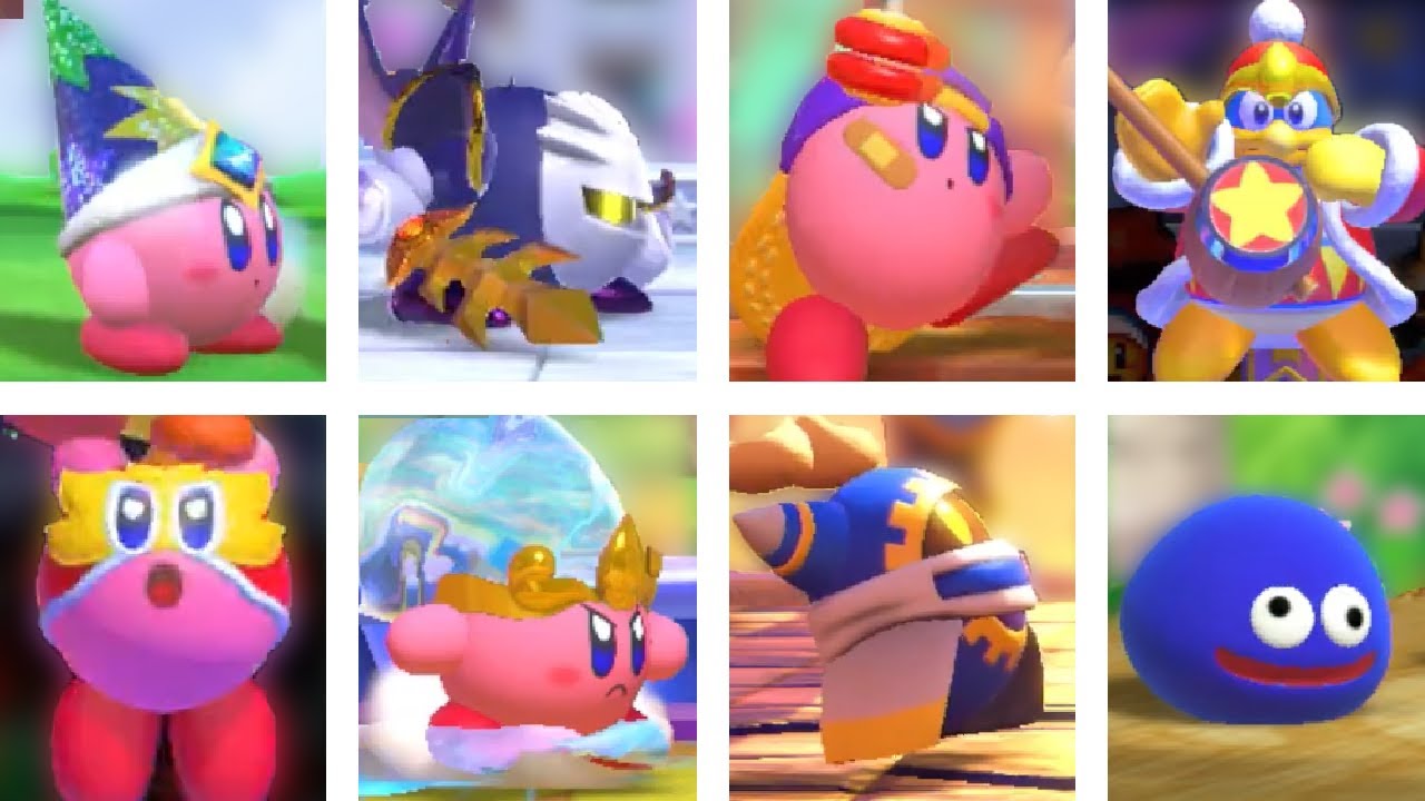 All Copy Abilities & All Characters in Kirby Fighters 2 Gameplay ...
