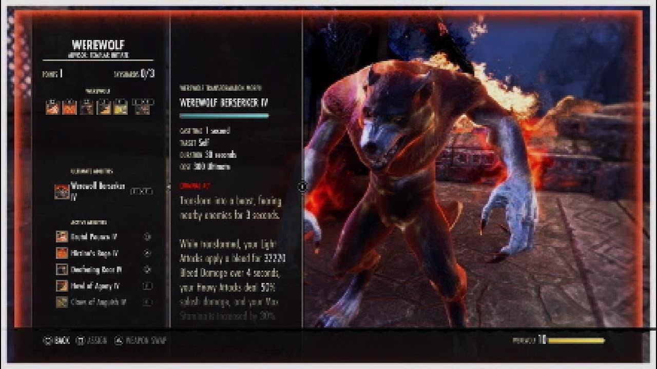 ESO - Secret Outnumbered Werewolf Build - YouTube