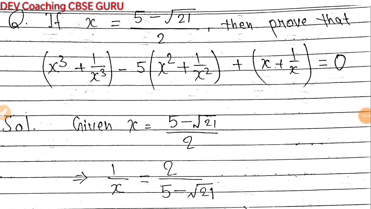 if-x-5-21-2-then-prove-that-cbse-class-9-asked-by-shivam