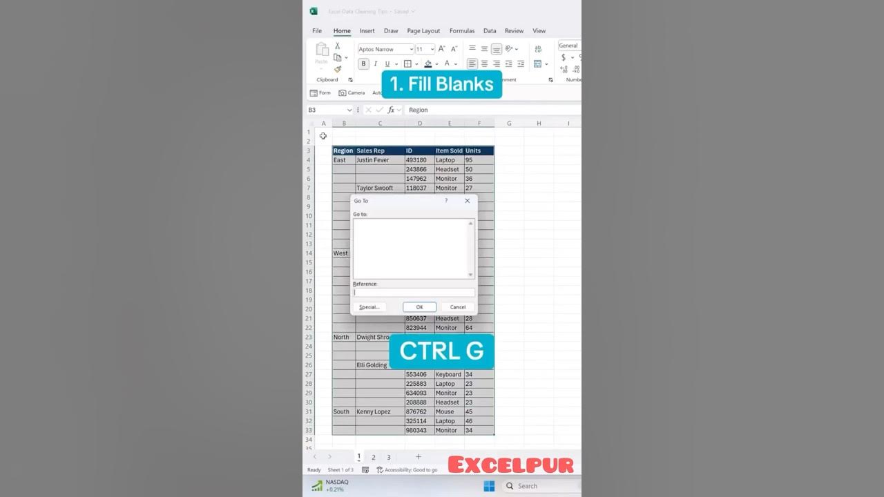 Excel Find & Replace Trick! 🔍 Fill Blanks & Fix Errors in Seconds! - YouTube