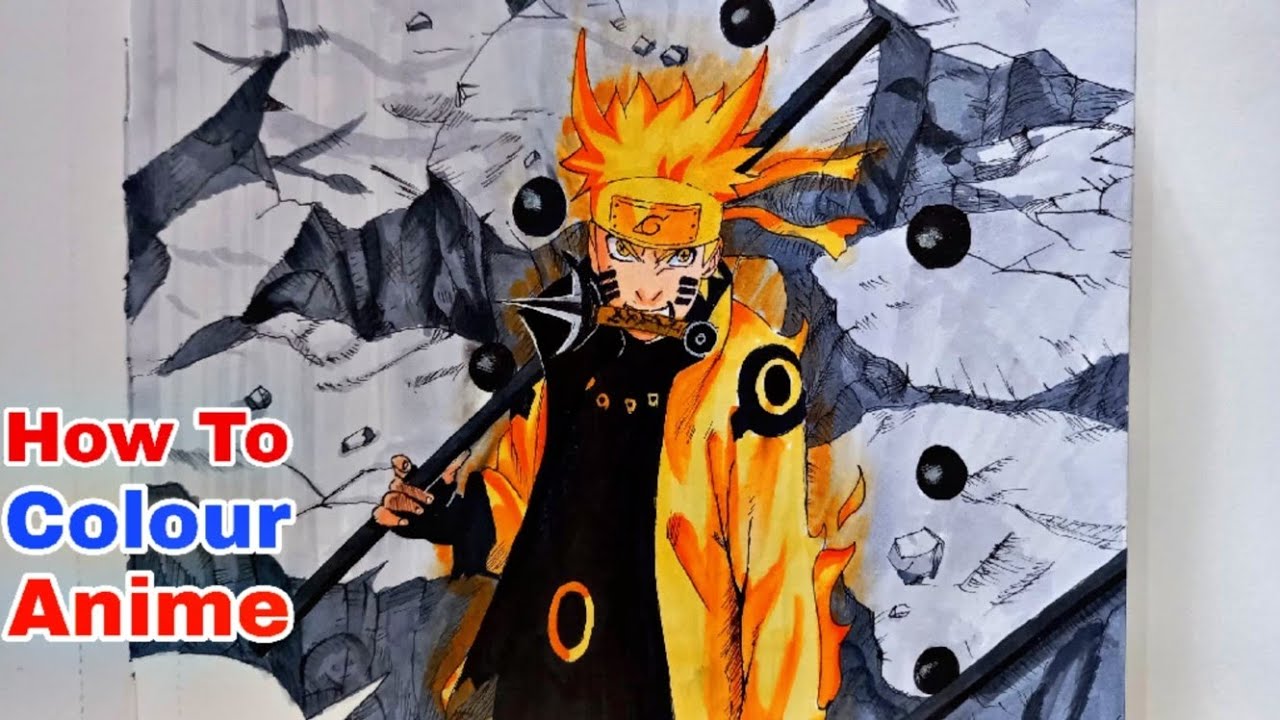 How To Draw Naruto Six Path Sage Mode - Naruto : Shippuden | Step By ...