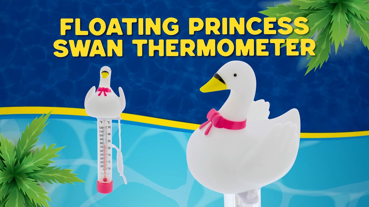 U.S. Pool Supply Floating Princess Swan Thermometer - YouTube
