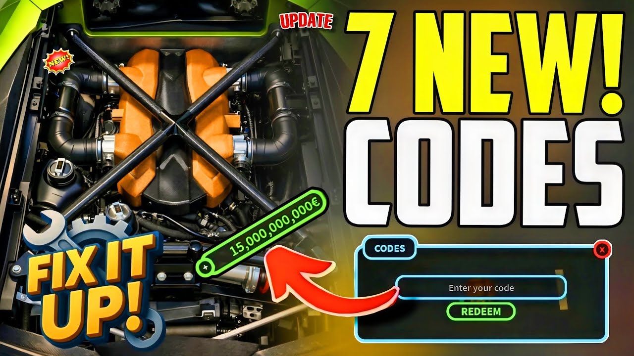 ⚠️V10!💥[CODE]⚠️ FIX IT UP NEW WORKING CODES 2025! FIX IT UP ROBLOX ...