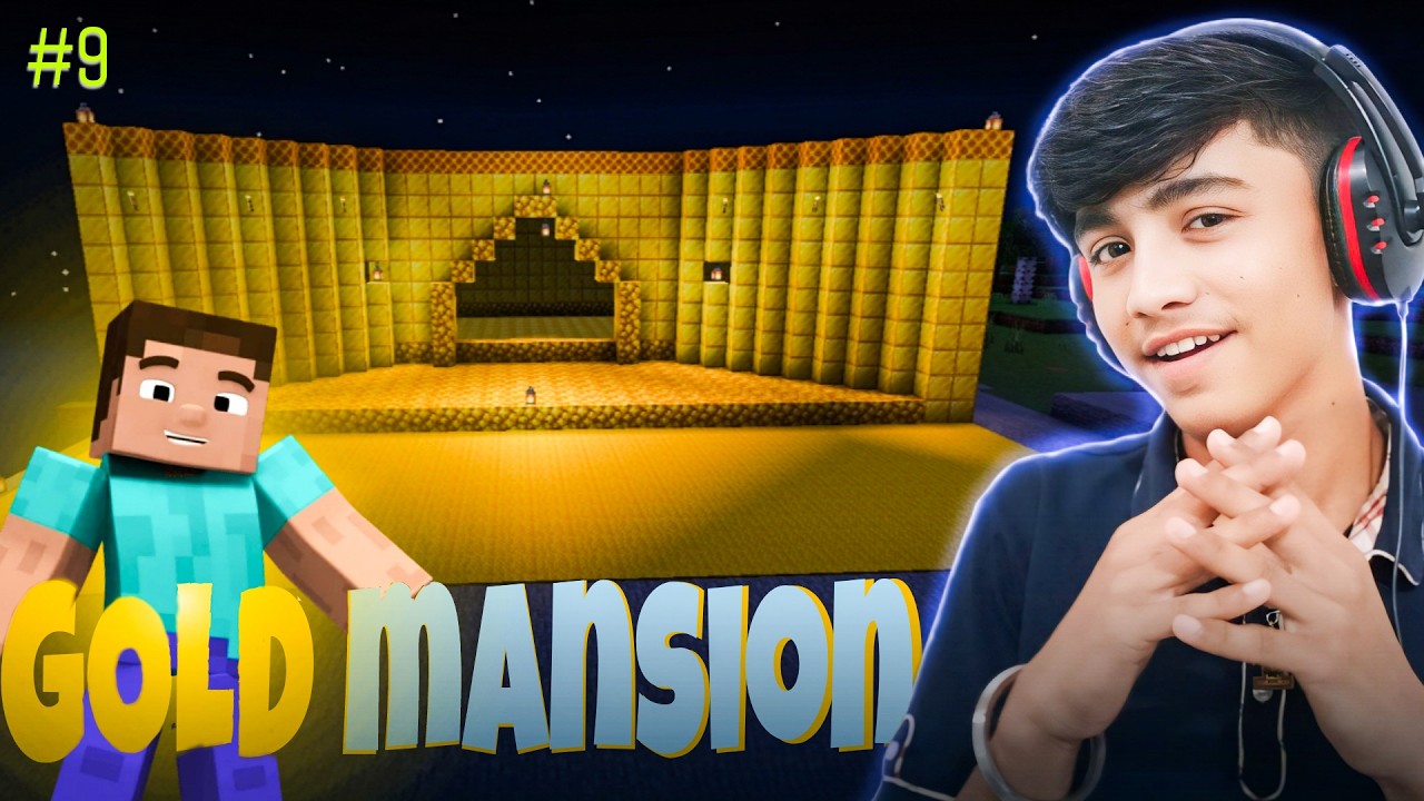 Minecraft New GOLD MANSION 😳 Full GOLD in Minecraft #minecraft #gold # ...