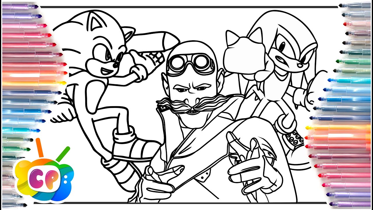 Sonic 2 the hedgehog coloring pages/Sonic in the movie poster coloring ...