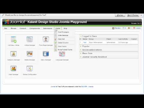 Intro to Joomla Control Panel Screencast #1 - YouTube