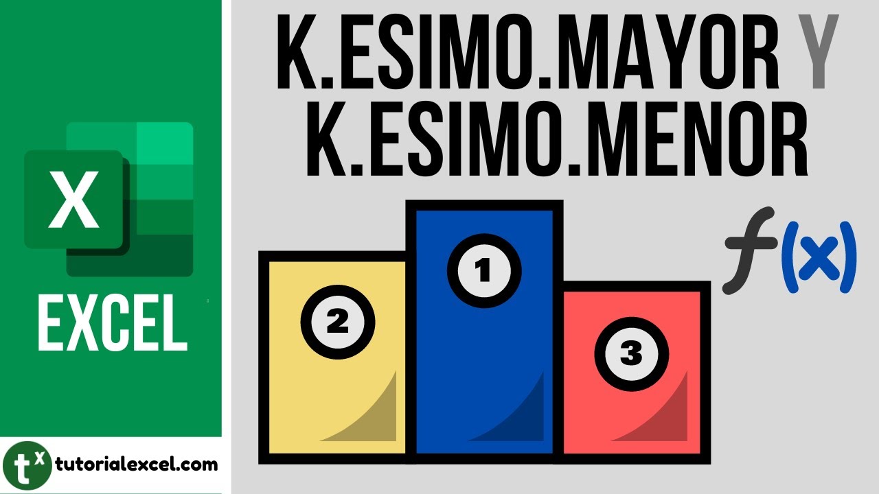 La función K.ESIMO.MAYOR y K.ESIMO.MENOR - Ejercicio con valores ...