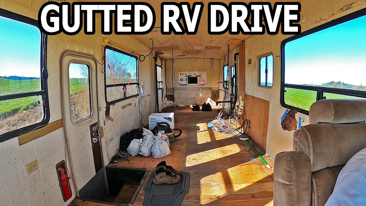Gutted RV Drive To Town - Nomad Mission - YouTube