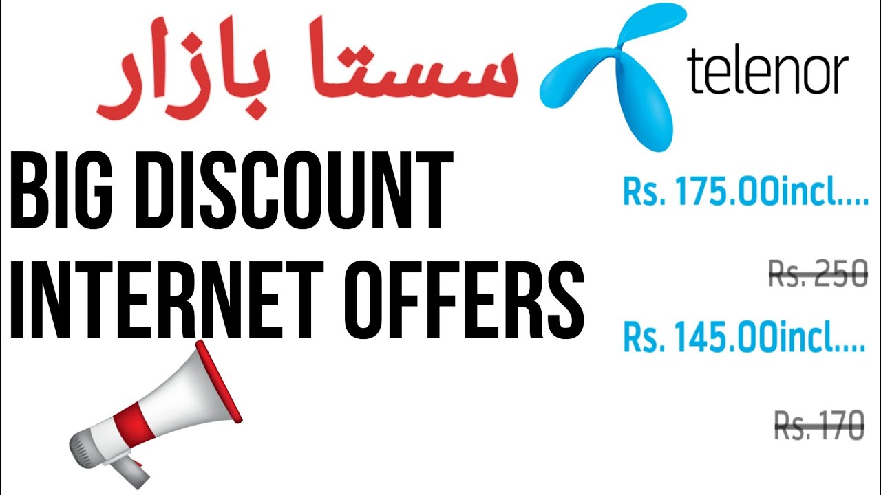 Telenor Big discount internet Offers - sasta bazar - New latest Offers ...