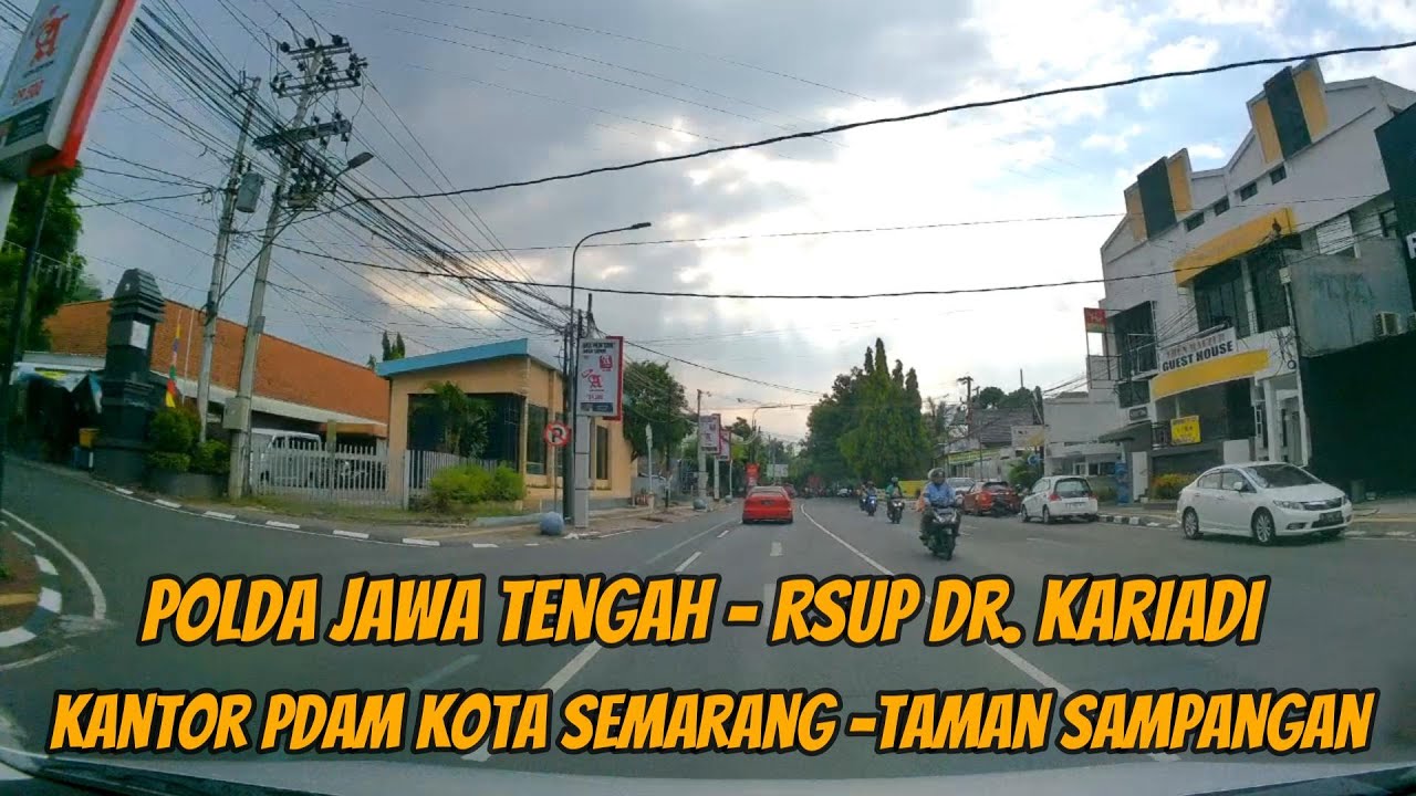 MEMANTAU SITUASI JALAN DARI POLDA JATENG - TAMAN SAMPANGAN #semarang ...
