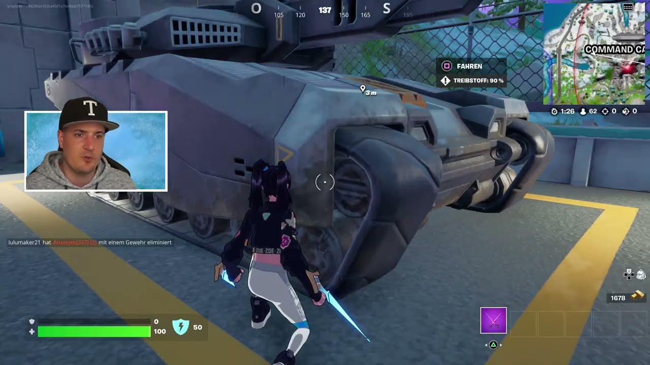 Füge einem Panzer Schaden zu und Sammle Proben der Panzerung | Fortnite ...