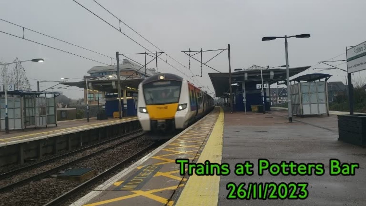 Trains at Potters bar 26/11/2023 - YouTube