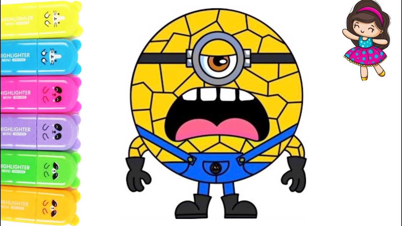 Despicable Me 4 Mega Minion Drawing Easy // How to Draw Jerry and Mega ...