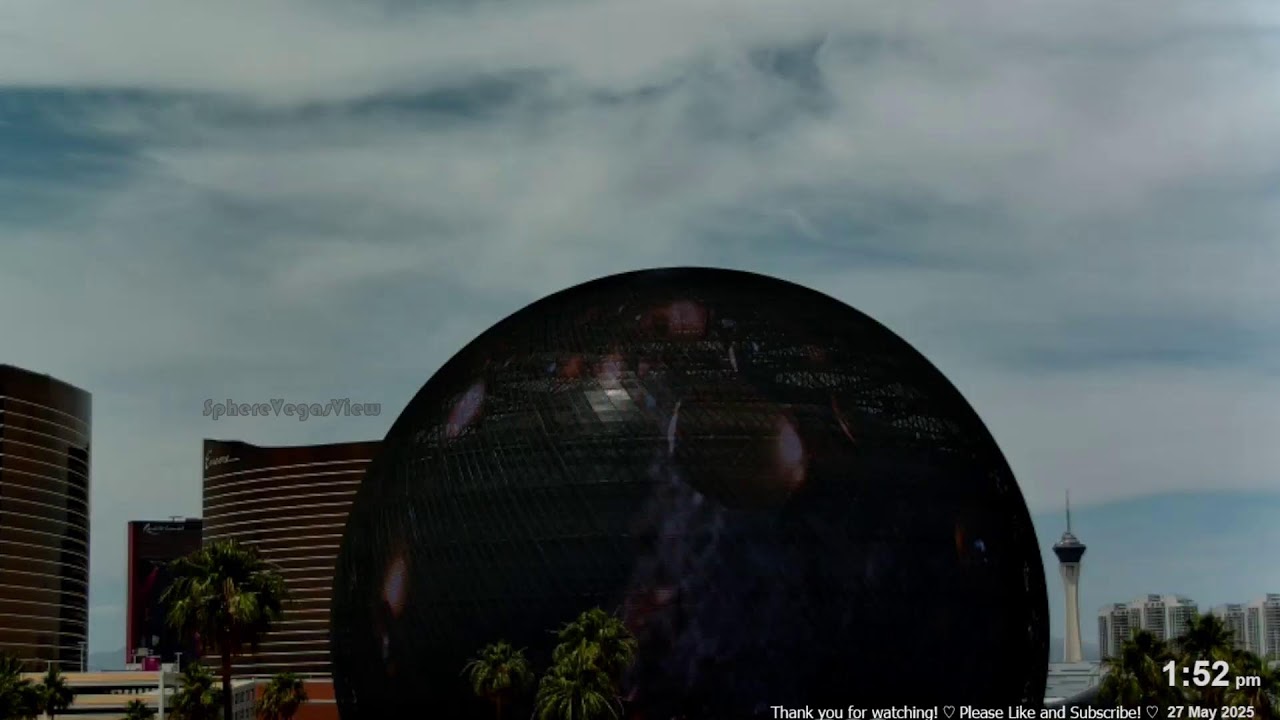 📍 Live 24/7: Stunning Real-Time View of the Las Vegas Sphere Optical ...