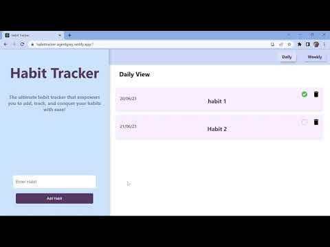 Habit Tracker || Coding Ninjas || React Skill Test - YouTube