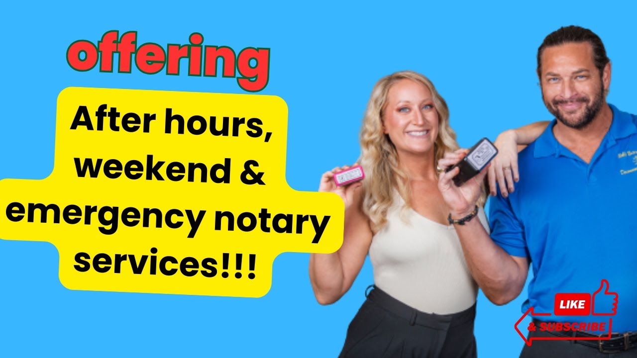 After Hours, Weekend & Emergency Mobile Notary: How To Get One, Why You ...