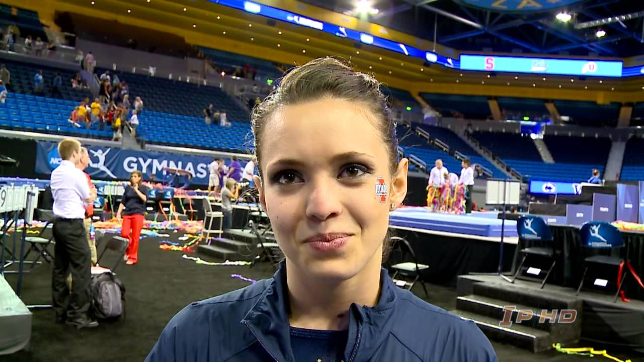 Illini Gymnast Alina Weinstein post NCAA Championship Meet Interview 4/ ...