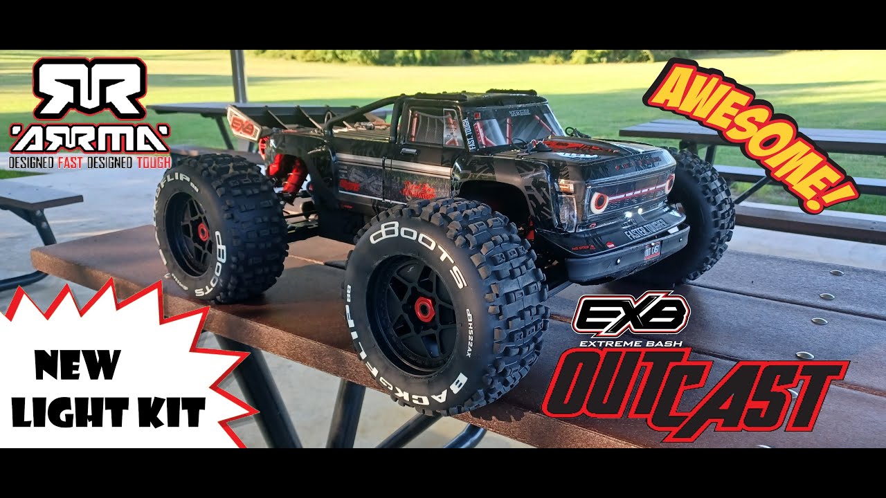 Arrma Outcast 8s EXB RTR Light Kit - YouTube