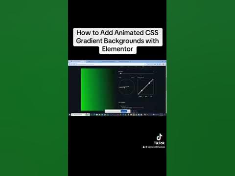 How to add animated css gradient background with Elementor pro - YouTube