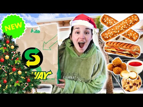 Trying Subway brand new Christmas menu - YouTube