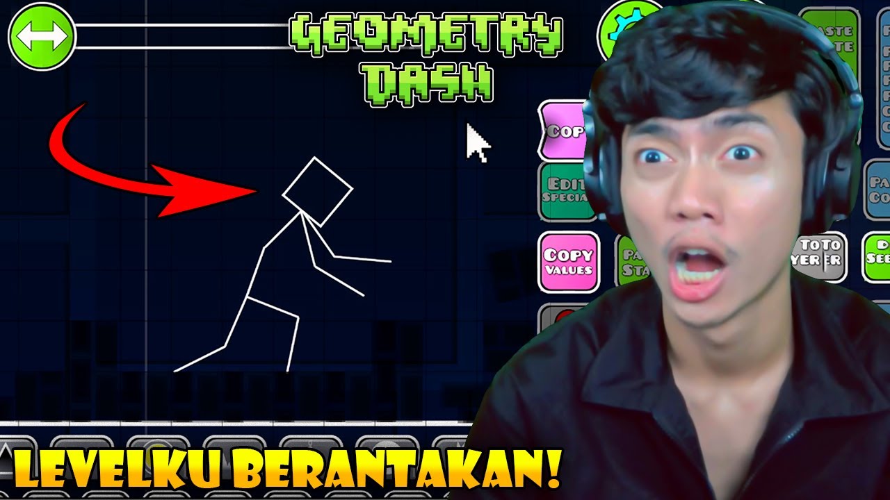 ADA STICKMAN YANG BERONTAK! Geometry Dash - Indonesia - YouTube