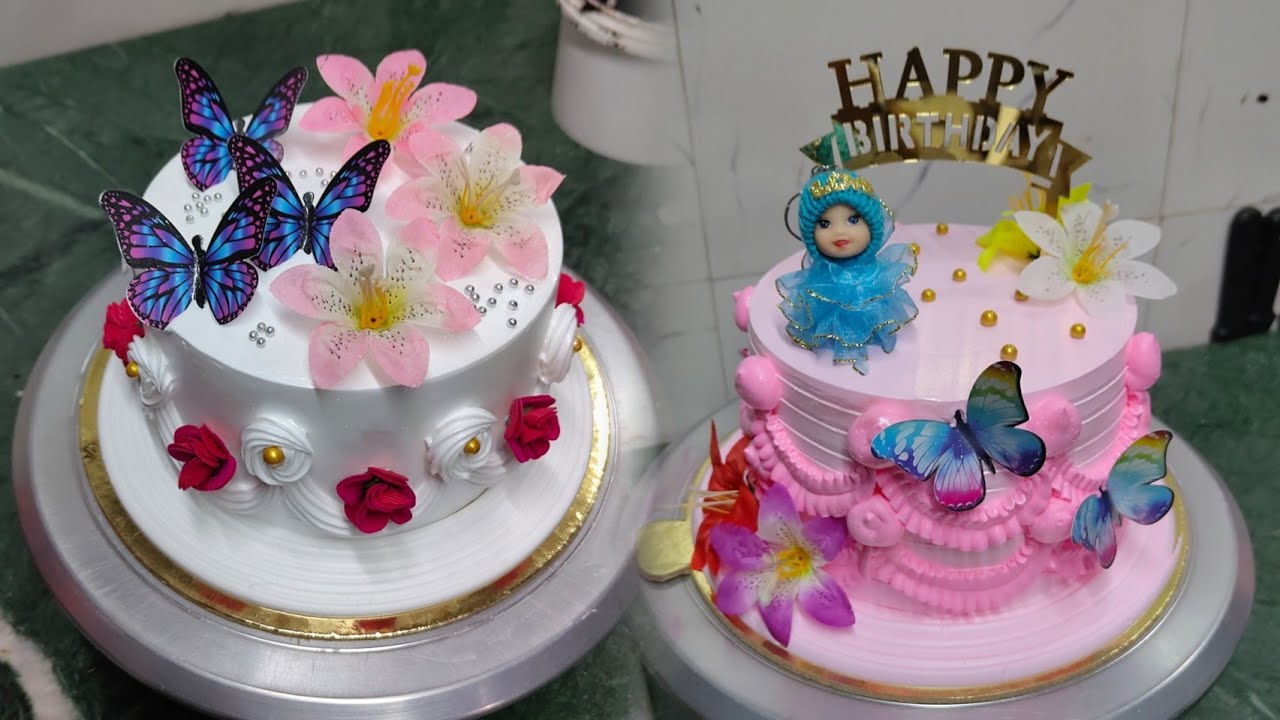 घर पे बना सको ऐसा डिजाइन है केक ll सिंपल और आसान में बनाओ न्यू केक ...