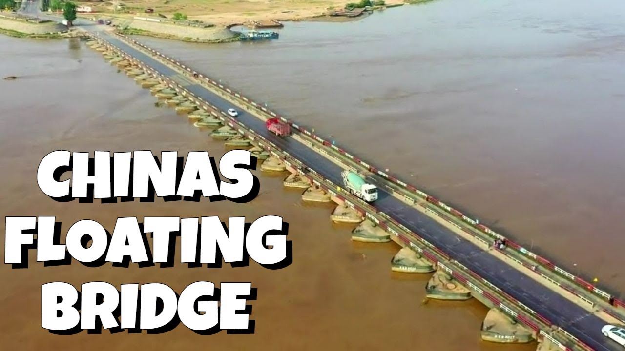 Floating Bridge In China The Yellow River Bridge Is Formed By Old ...