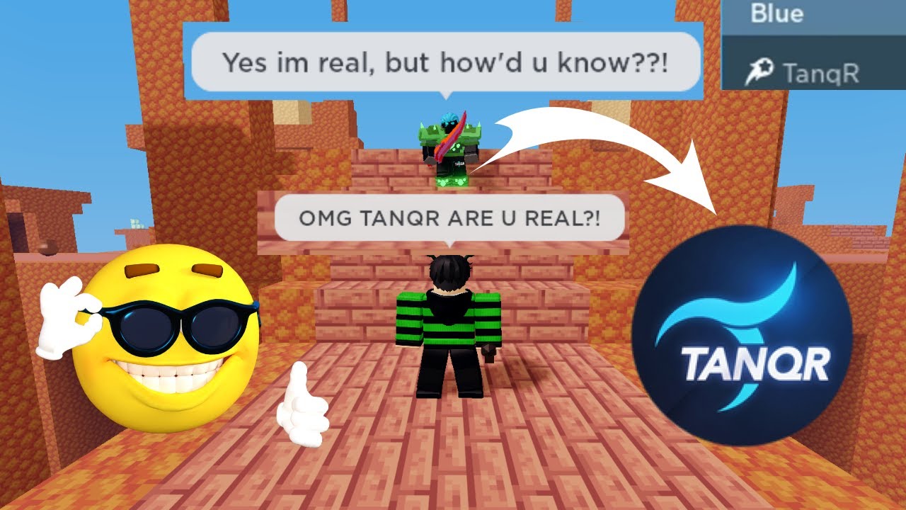 I Met TANQR And PLAYED WITH Him...⚔️😲 (Roblox Bedwars) - YouTube