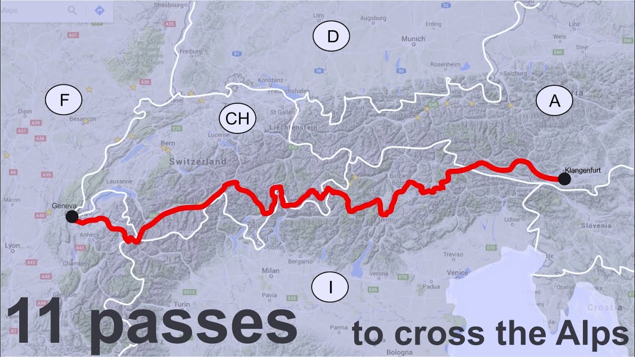 11 Passes to cross the Alps - YouTube