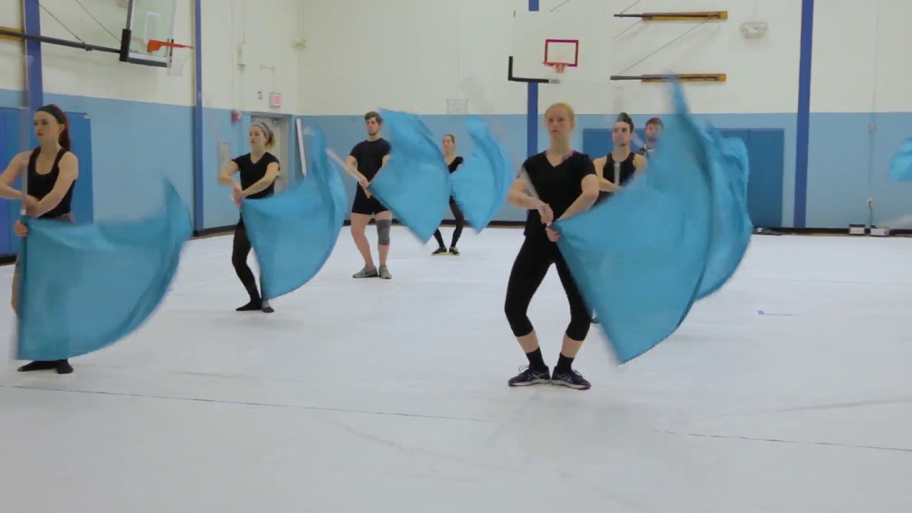 Bluecoats Indoor Flag Work with Kathy Pearson - YouTube