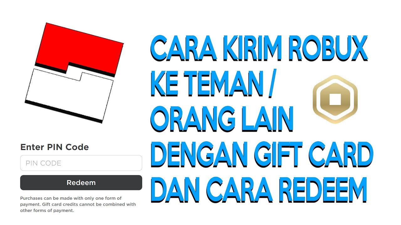 Cara Kirim / Redeem Robux ke teman / ID lain - YouTube