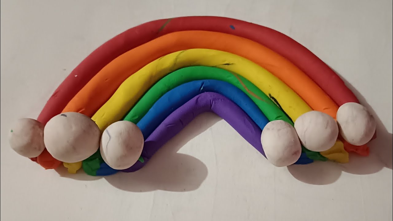 How to make clay rainbow/easy clay rainbow #clay art #youtube video,🌈🌈 ...