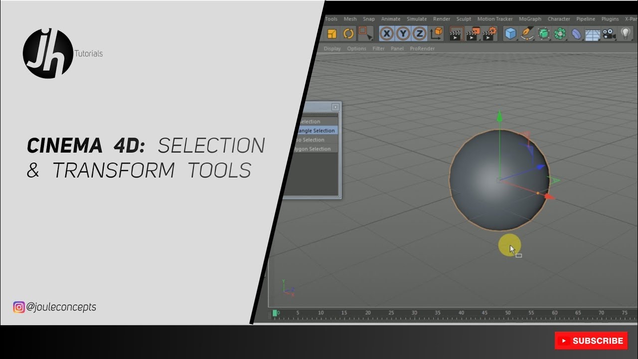 Cinema 4D: Selection and Transform tools - YouTube
