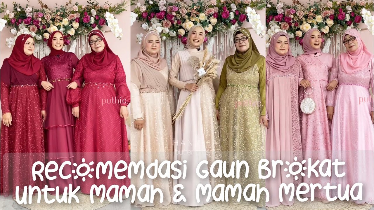 Model Baju Gamis Brokat Terbaru 2021 | Gaun Kembaran Mama dan Mama ...