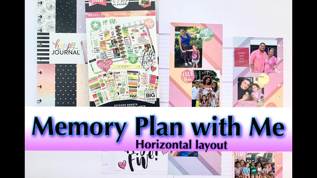 Memory Plan with Me: Horizontal layout - YouTube