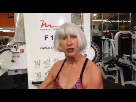 Dixie James, 73, hits the machines at the gym after a three-hour warmup ...