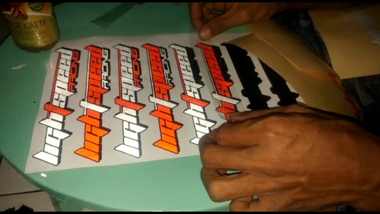Tutorial sticker cutting 3 warna - YouTube