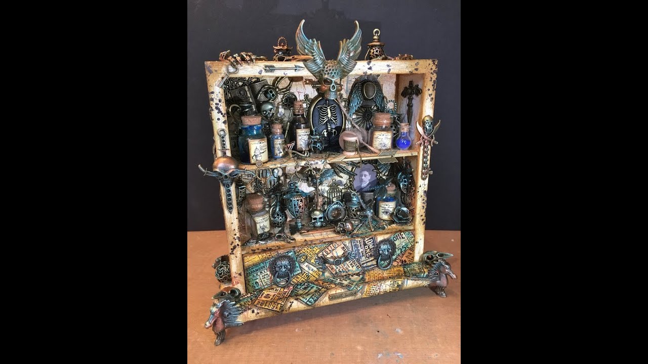 Steampunk cabinet of curiosities - YouTube