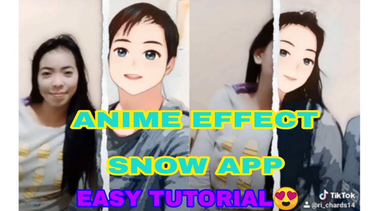 Anime effect | TIKTOK TUTORIAL | SNOW APP | HOW TO EDIT CARTOON ON TIK ...
