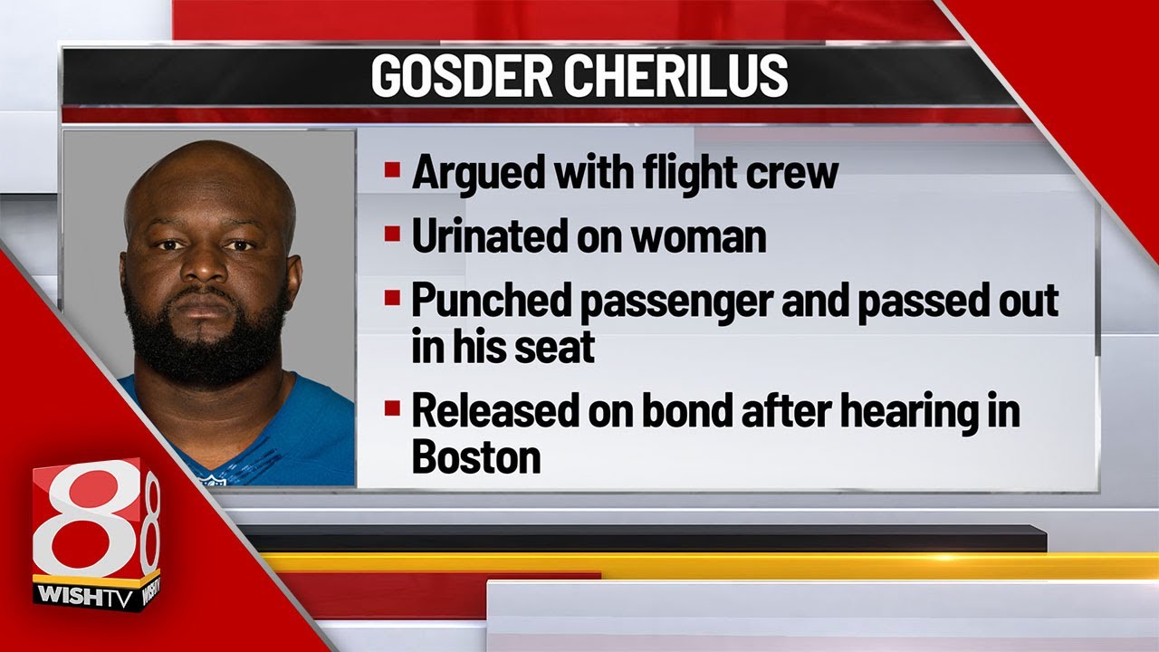 Former Colts player arrested for flight disturbance - YouTube
