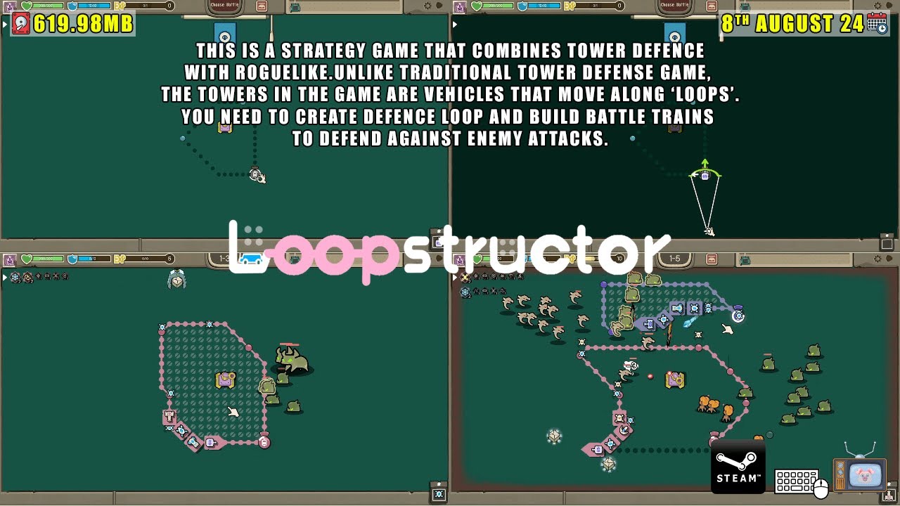 Loopstructor: [PC] - a strategy game that combines tower defence with Roguelike. - YouTube