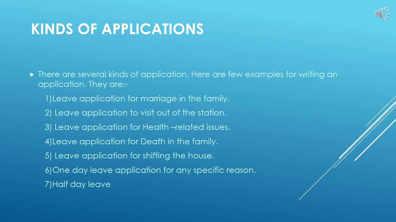 Application for Class VI - YouTube