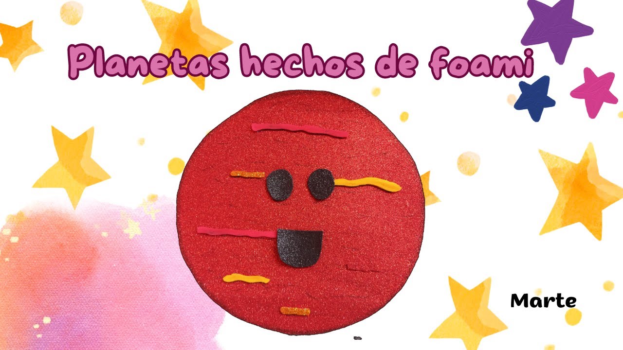Planeta Marte en foami/ Crea planetas de foami y decora - YouTube