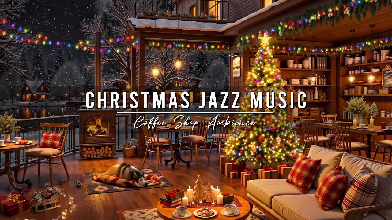 Relaxing Christmas Jazz 🎄 Cozy Winter Night with Smooth Jazz Music at ...