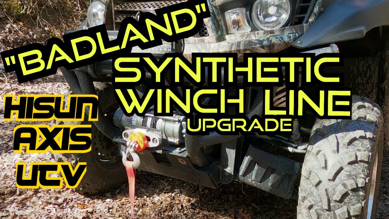 Hisun Axis synthetic rope winch upgrade - YouTube