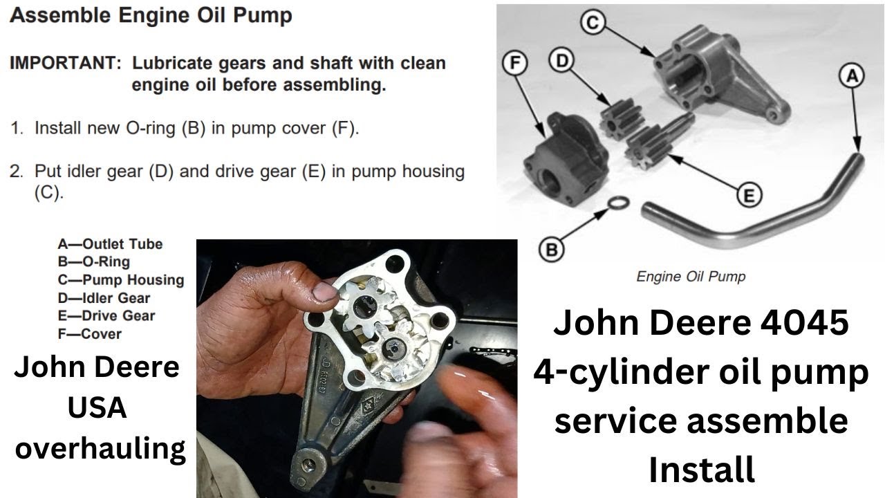 How to service and install John Deere 4045 USA4.5 L 4-cylinder engine ...