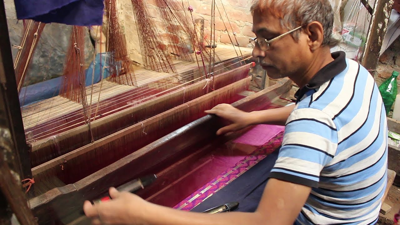 How To Make Jamdani Saree | Travel Bangla 24 | Making Bangladeshi ...